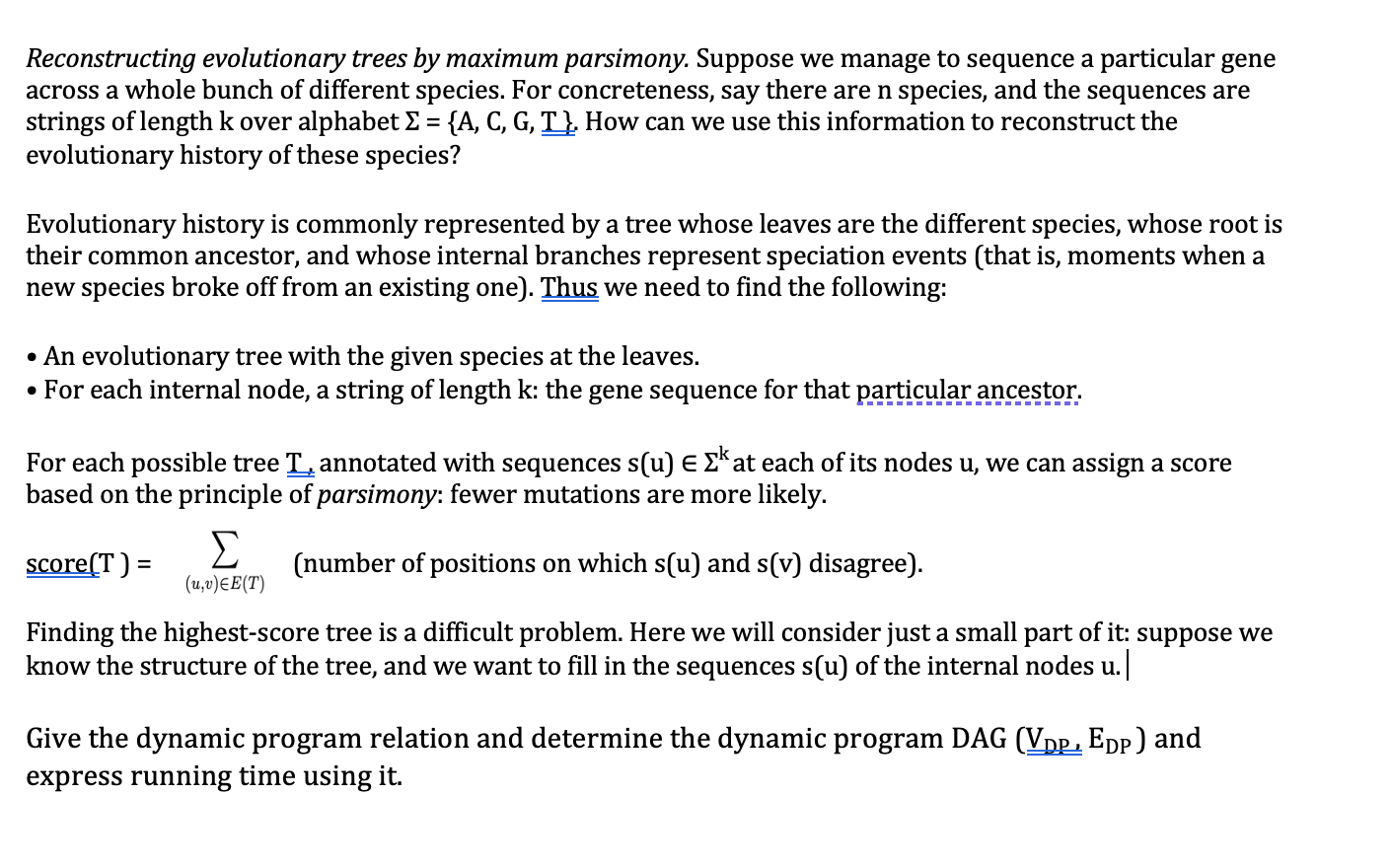 Solved Reconstructing Evolutionary Trees By Maximum 7151