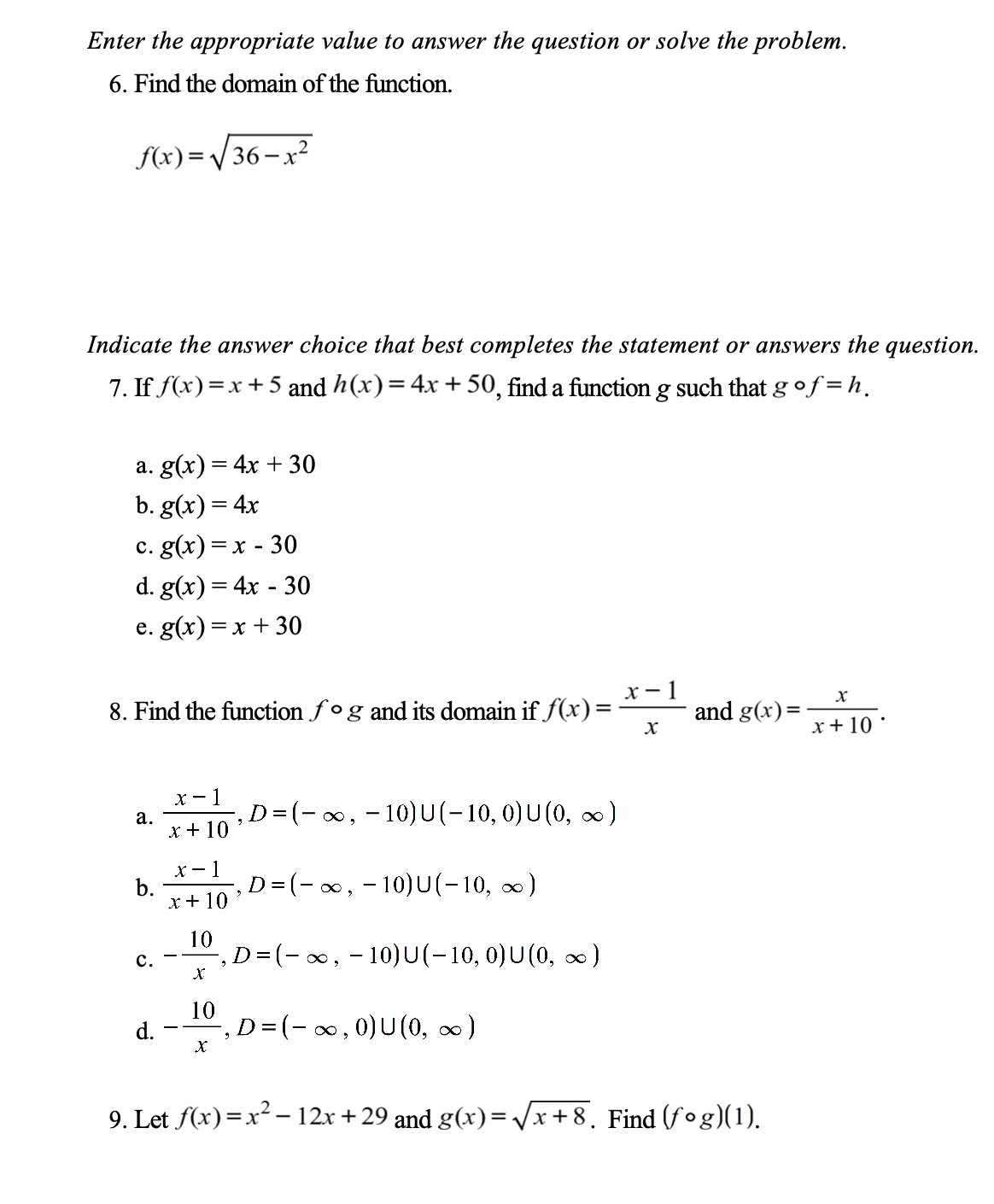 Solved Enter the appropriate value to answer the question or | Chegg.com