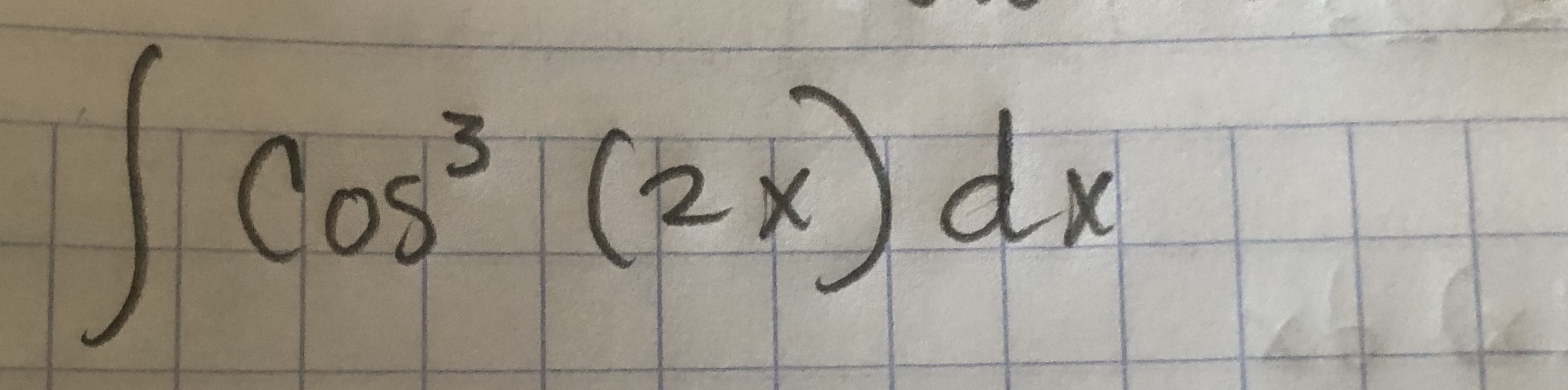 Solved ∫cos3(2x)dx | Chegg.com