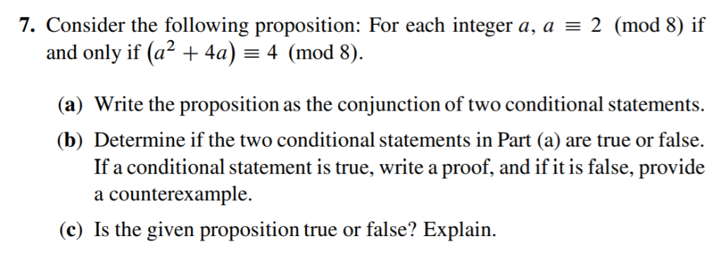 Solved 7. Consider the following proposition: For each | Chegg.com