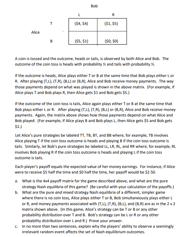 Solved A coin is tossed and the outcome, heads or tails, is | Chegg.com