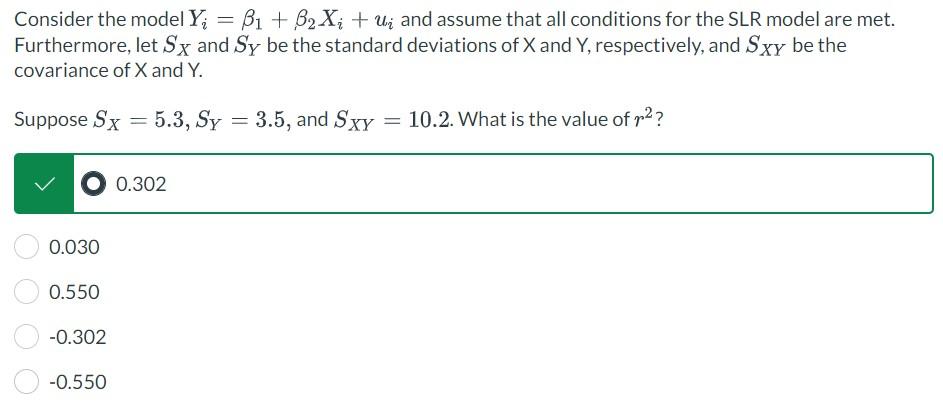 Consider the model Yi=β1+β2Xi+ui and assume that all | Chegg.com