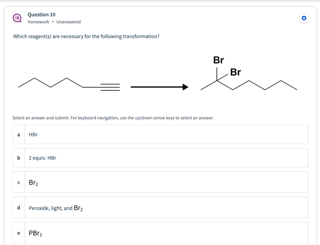 Solved Which reagent(s) are necessary for the following | Chegg.com