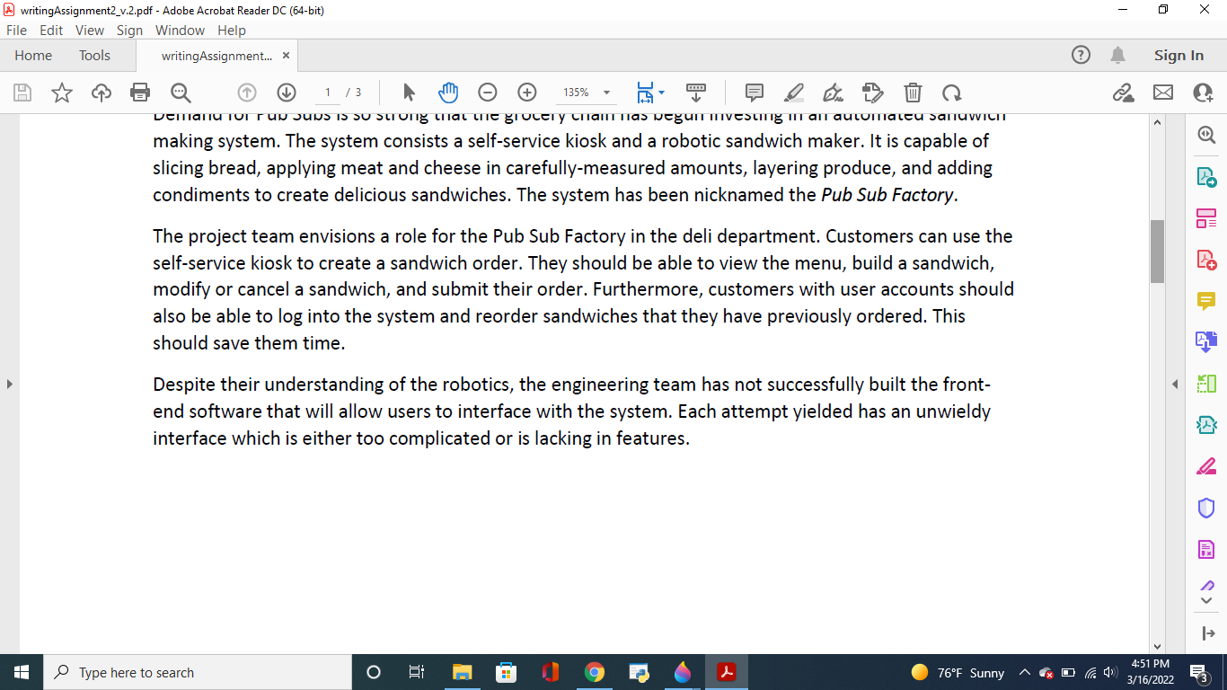 Solved - х writingAssignment2_v.2.pdf - Adobe Acrobat Reader | Chegg.com