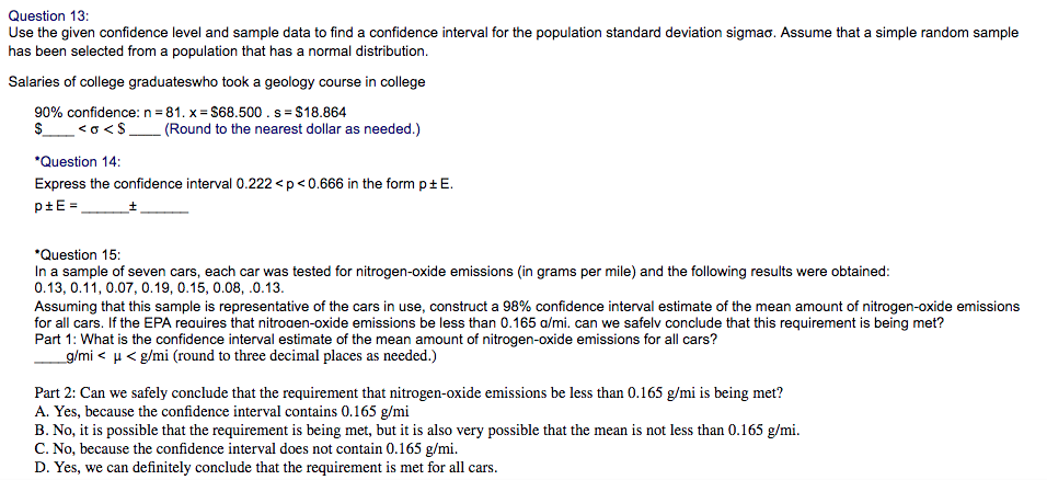 Solved Normal and Sampling Distributions Questions - there | Chegg.com
