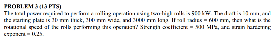 Solved PROBLEM 3 (13 PTS) The total power required to | Chegg.com Solved PROBLEM 3 (13 PTS) The total power required to | Chegg.com