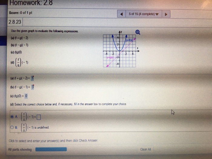 Solved Use the given graph to evaluate the following | Chegg.com