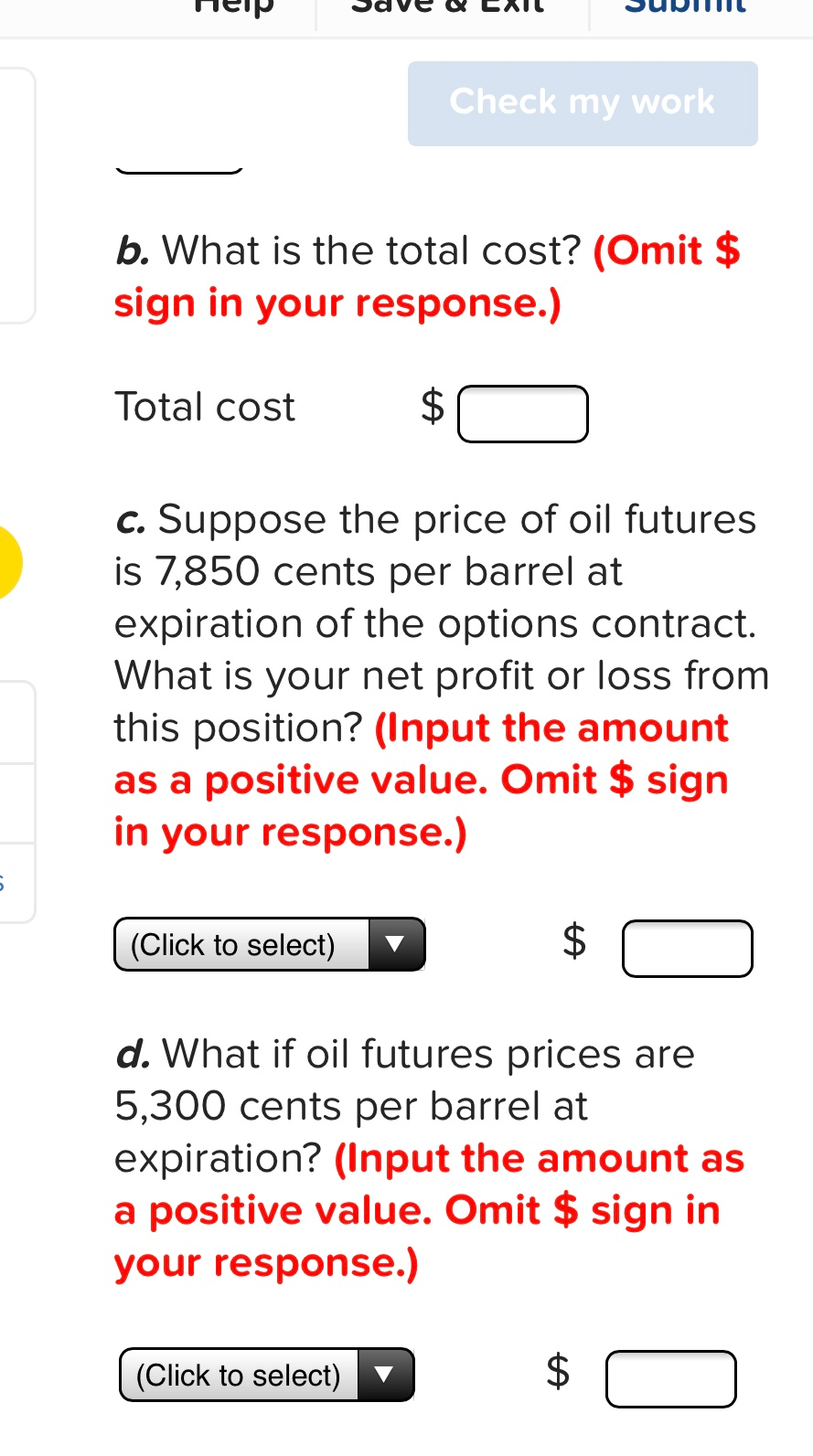 Solved Help Save & Exit Submit Check my work Refer to Figure | Chegg.com