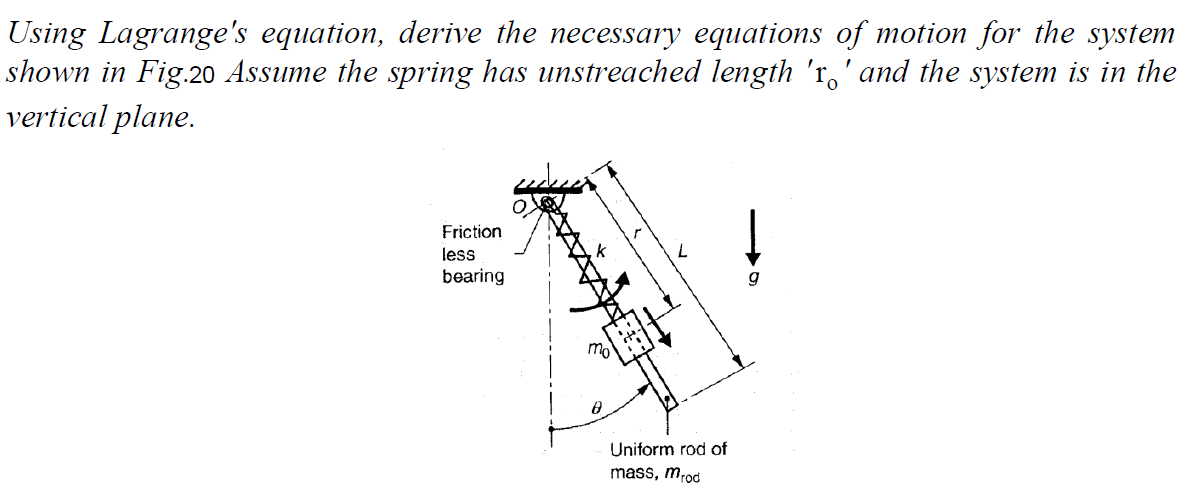 Solved Using Lagrange's equation, derive the necessary | Chegg.com