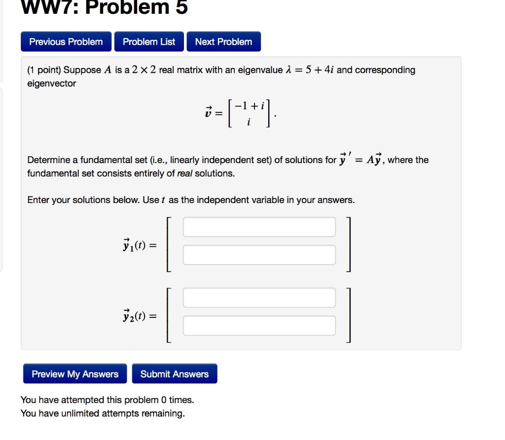 Solved WW7: Problem 5 Previous Problem Problem List Next | Chegg.com Solved WW7: Problem 5 Previous Problem Problem List Next | Chegg.com