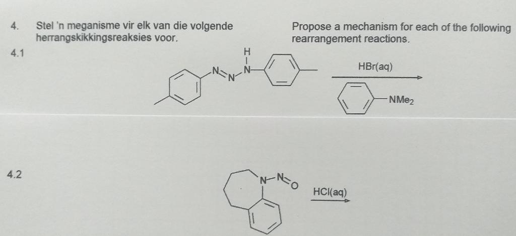 Solved 4. Stel 'n meganisme vir elk van die volgende | Chegg.com