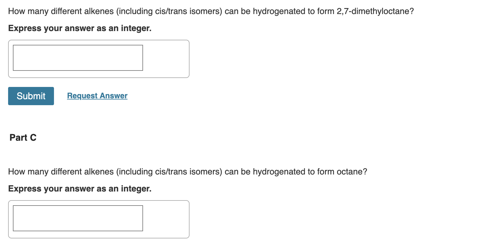 Solved How many different alkenes (including cis/trans | Chegg.com