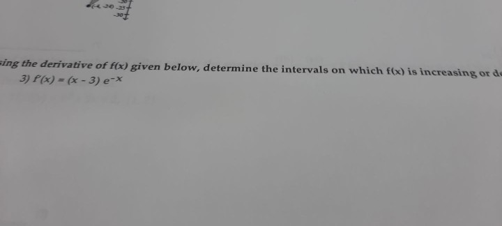 Solved sing the derivative of f(x) given below, determine | Chegg.com