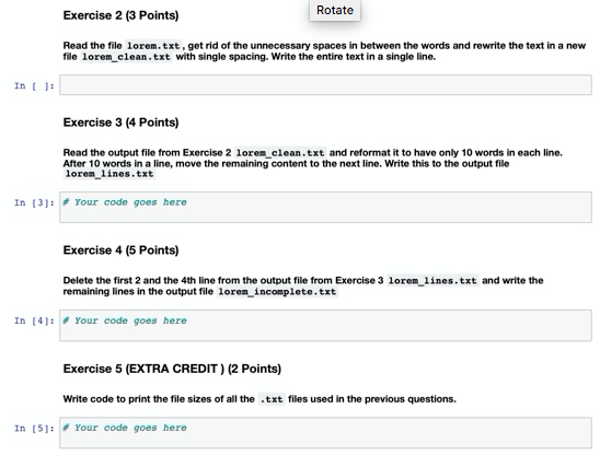 Solved Exercise 2 (3 Points) Rotate Read the file lorem.txt, | Chegg.com
