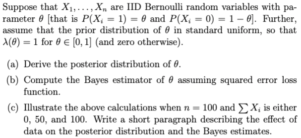 Solved Suppose that X1,...,Xn are IID Bernoulli random | Chegg.com