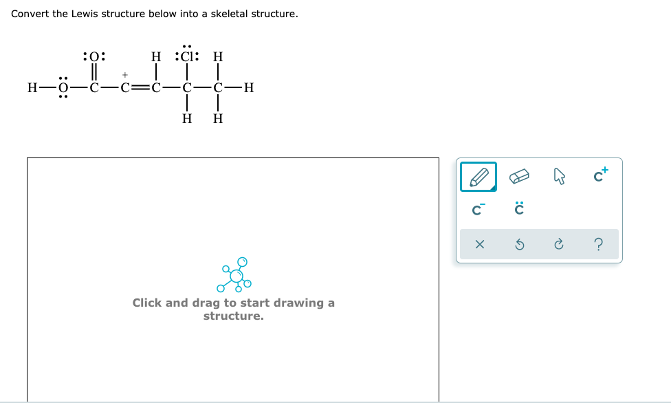 Solved Convert the Lewis structure below into a skeletal | Chegg.com