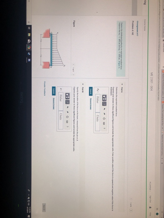 Solved ME 2301 -004 ring Assign-t#17 Problem 4.142 Units | Chegg.com