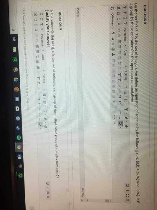Solved QUESTIONS On the set P-zxZ, Z is the set of integers, | Chegg.com