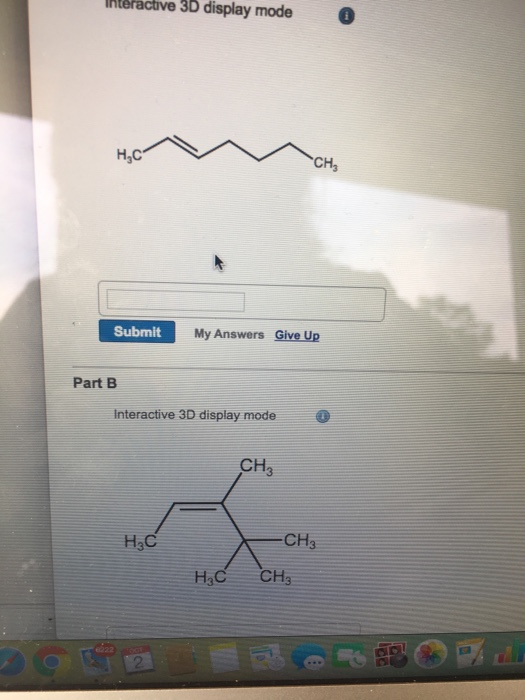 Solved Interactive 3D display mode H3C CH3 Submit My Answers | Chegg.com