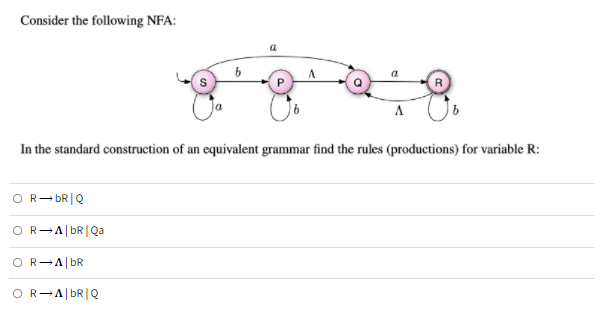 Solved Consider the following NFA: a A In the standard | Chegg.com