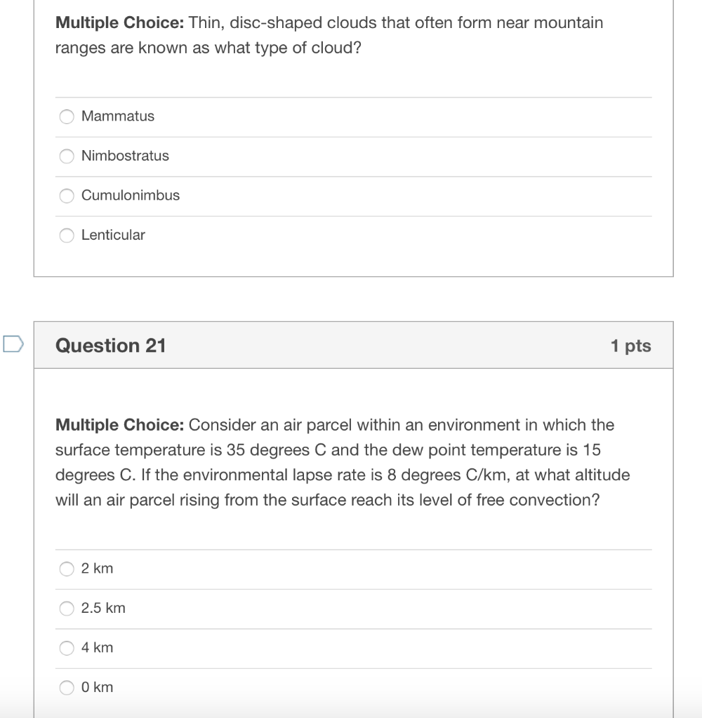 Solved Multiple Choice: Thin, disc-shaped clouds that often | Chegg.com