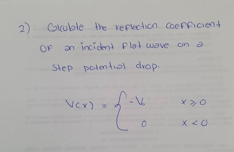 Solved 2) Calculate the reflection coefficient OF an | Chegg.com