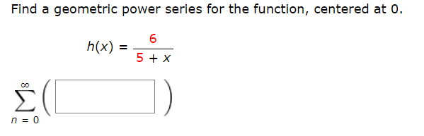 Solved Find a geometric power series for the function, | Chegg.com