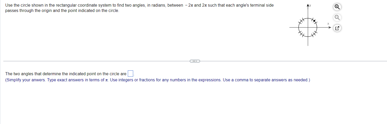 Solved Use the circle shown in the rectangular coordinate | Chegg.com