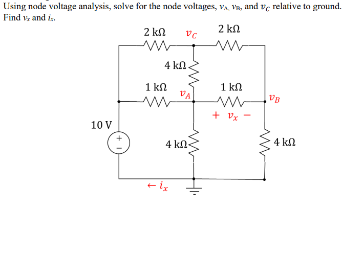 Solved Using node voltage analysis, solve for the node | Chegg.com Solved Using node voltage analysis, solve for the node | Chegg.com