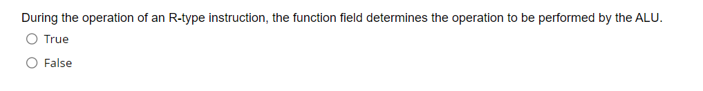 Solved During the operation of an R-type instruction, the | Chegg.com