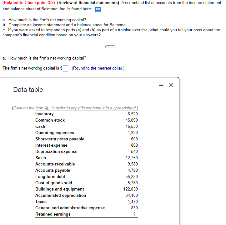 Solved (Related to Checkpoint 3.2) (Review of financial | Chegg.com