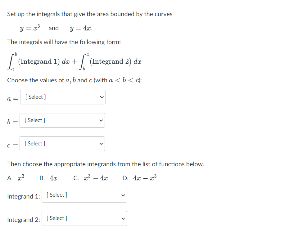 Solved Set up the integrals that give the area bounded by | Chegg.com