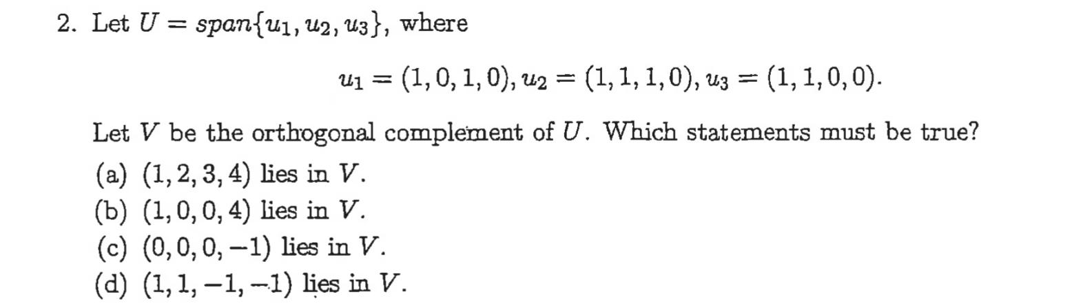 Solved Let U=span{u1,u2,u3}, where | Chegg.com