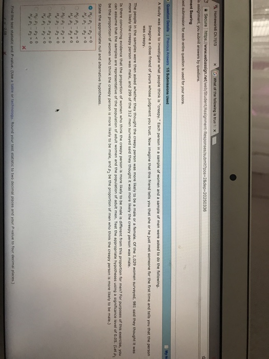 Solved Ch.11/13 s assignment, you submit answers by | Chegg.com