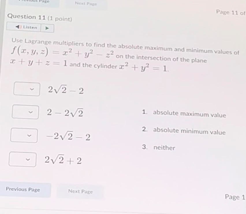 Solved Use Lagrange multipliers to find the absolute maximum | Chegg.com