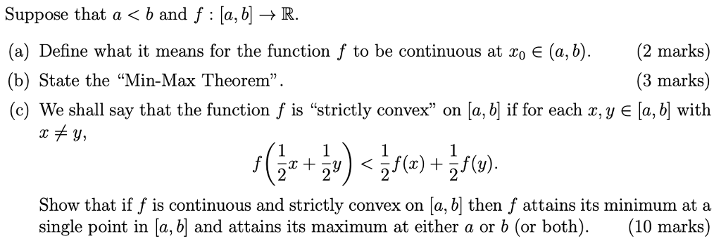 Solved Suppose that a 〈 b and f : a,b] → R (a) Define what | Chegg.com