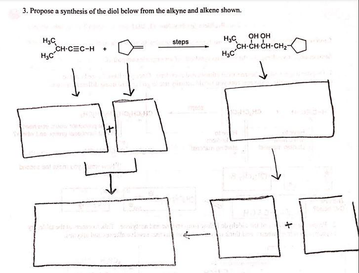 Solved 3. Propose a synthesis of the diol below from the | Chegg.com