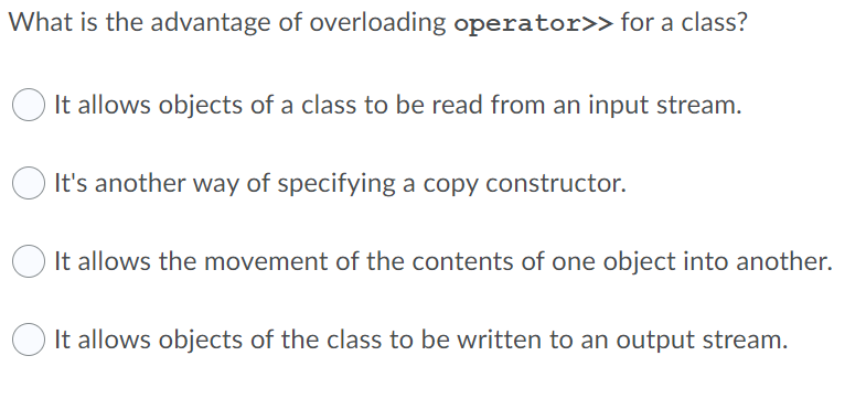 Solved What is the advantage of overloading operator