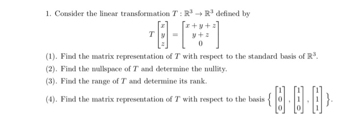 Solved solve Question 1 based on Advanced Linear Algebra on | Chegg.com