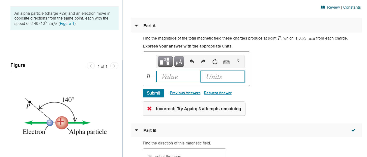 Solved A Review Constants An alpha particle (charge +2e) and | Chegg.com