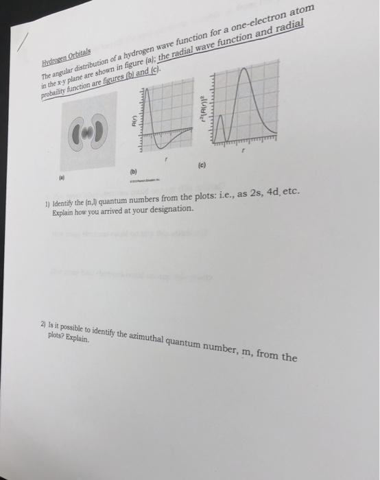 Solved the angular distribution of a hydrogen wave function | Chegg.com