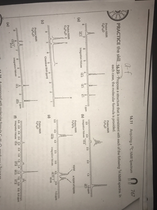 Solved 16.23 A-F Propose a structure that is | Chegg.com
