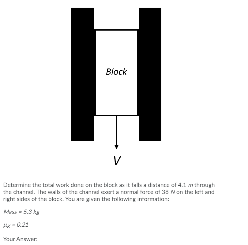 Solved Block v Determine the total work done on the block as | Chegg.com