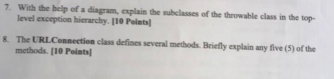 Solved 7 With The Help Of A Diagram Explain The Subclasses