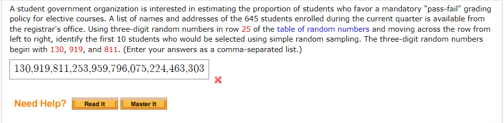 Solved A student government organization is interested in | Chegg.com