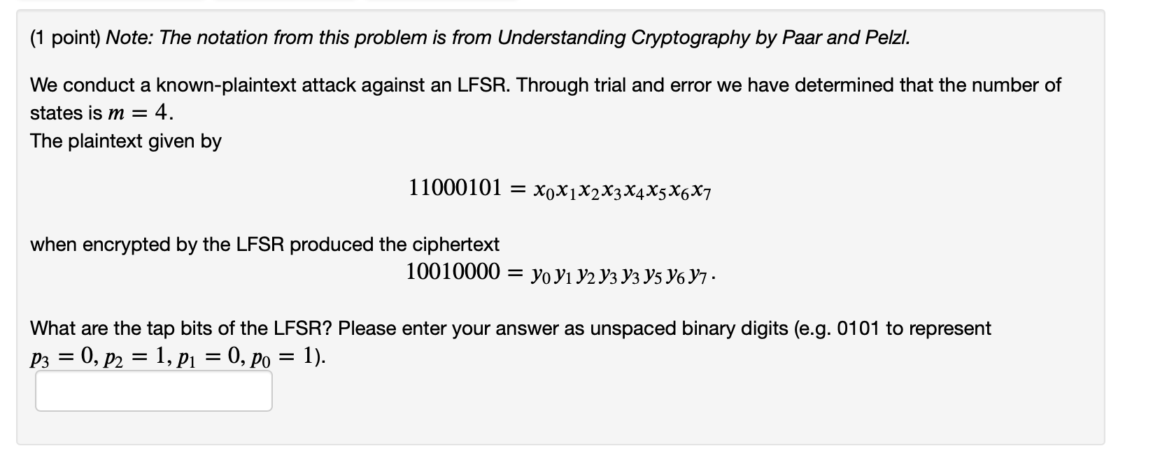 Solved 1 Point Note The Notation From This Problem Is 