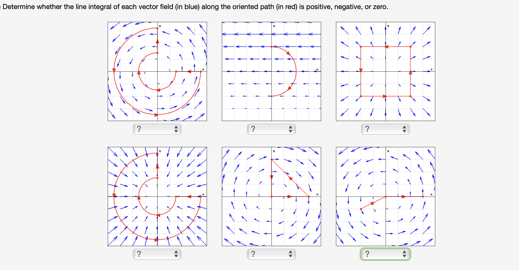 Solved Determine whether the line integral of each vector | Chegg.com