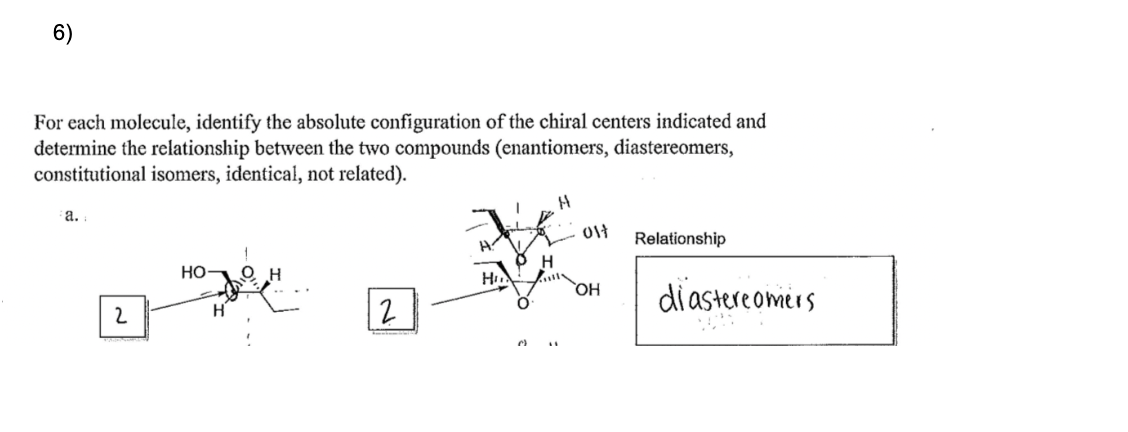 Solved 6) For each molecule, identify the absolute | Chegg.com