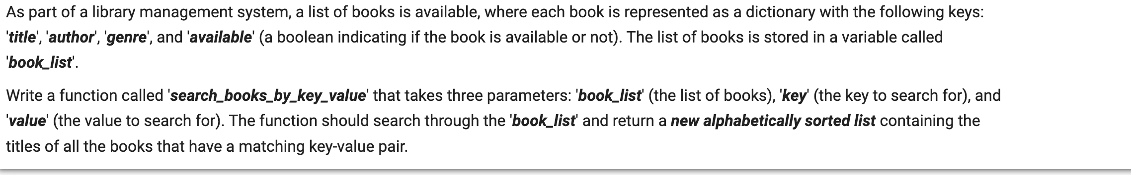Solved is part of a library management system, a list of | Chegg.com