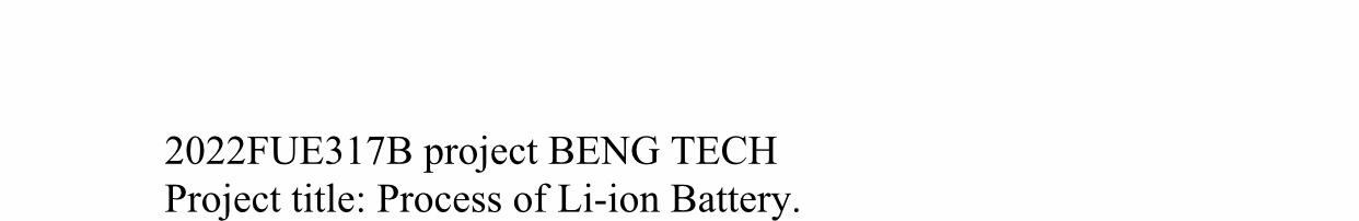 Solved 2022FUE317B project BENG TECH Project title: Process | Chegg.com